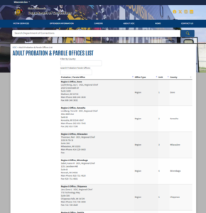 Probation and Parole in Wisconsin - Wisconsin Inmate Locator