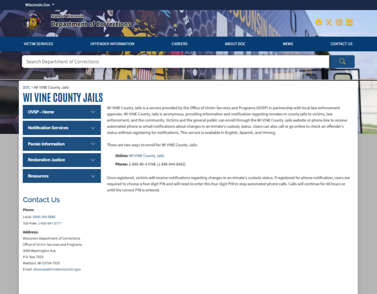 Wisconsin County Jail Inmate Search - Wisconsin Inmate Locator