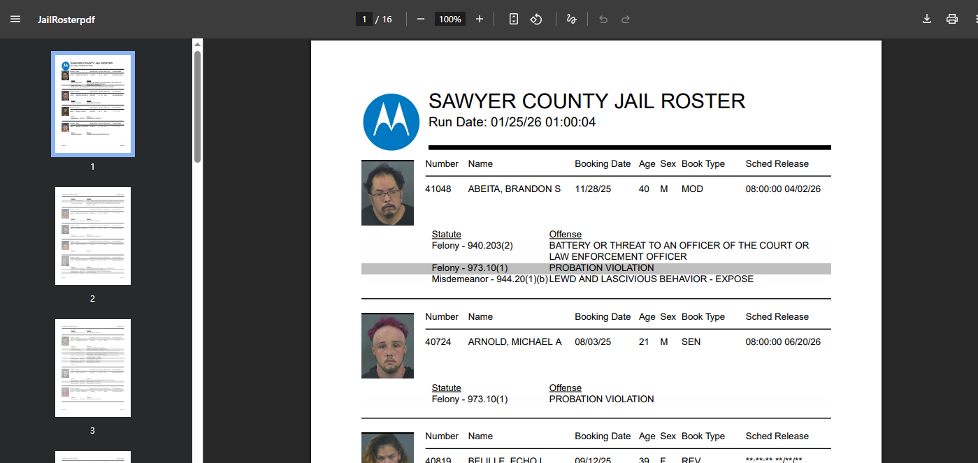 Sawyer County Jail Inmate Locator - Wisconsin Inmate Locator