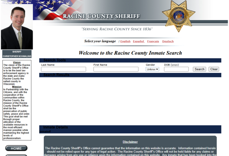 Racine County Jail Inmate Locator - Wisconsin Inmate Locator